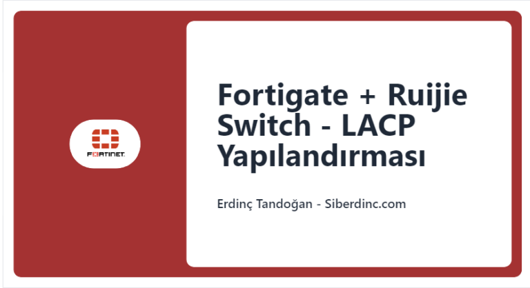 Fortigate + Ruijie Switch - LACP Yapılandırması - Siberdinc